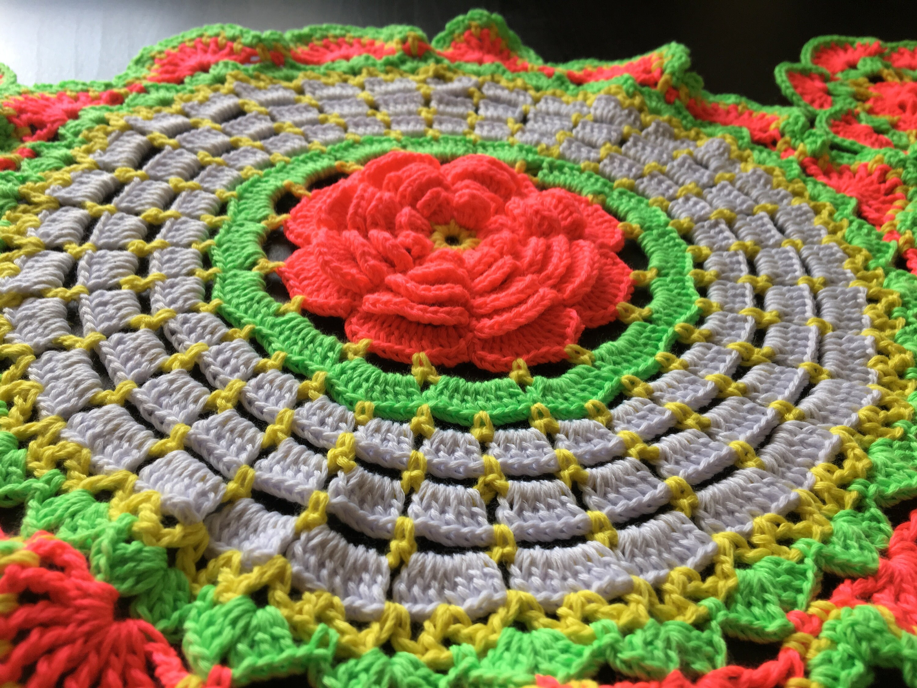 3-D Mandala Doily With 4 Coasters - Etsy UK