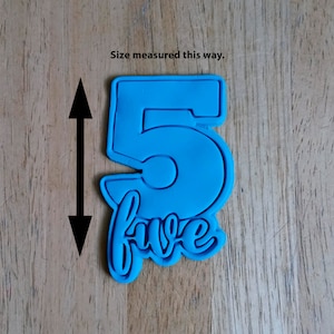 Number Five Cookie Cutter (2-piece) - Etsy