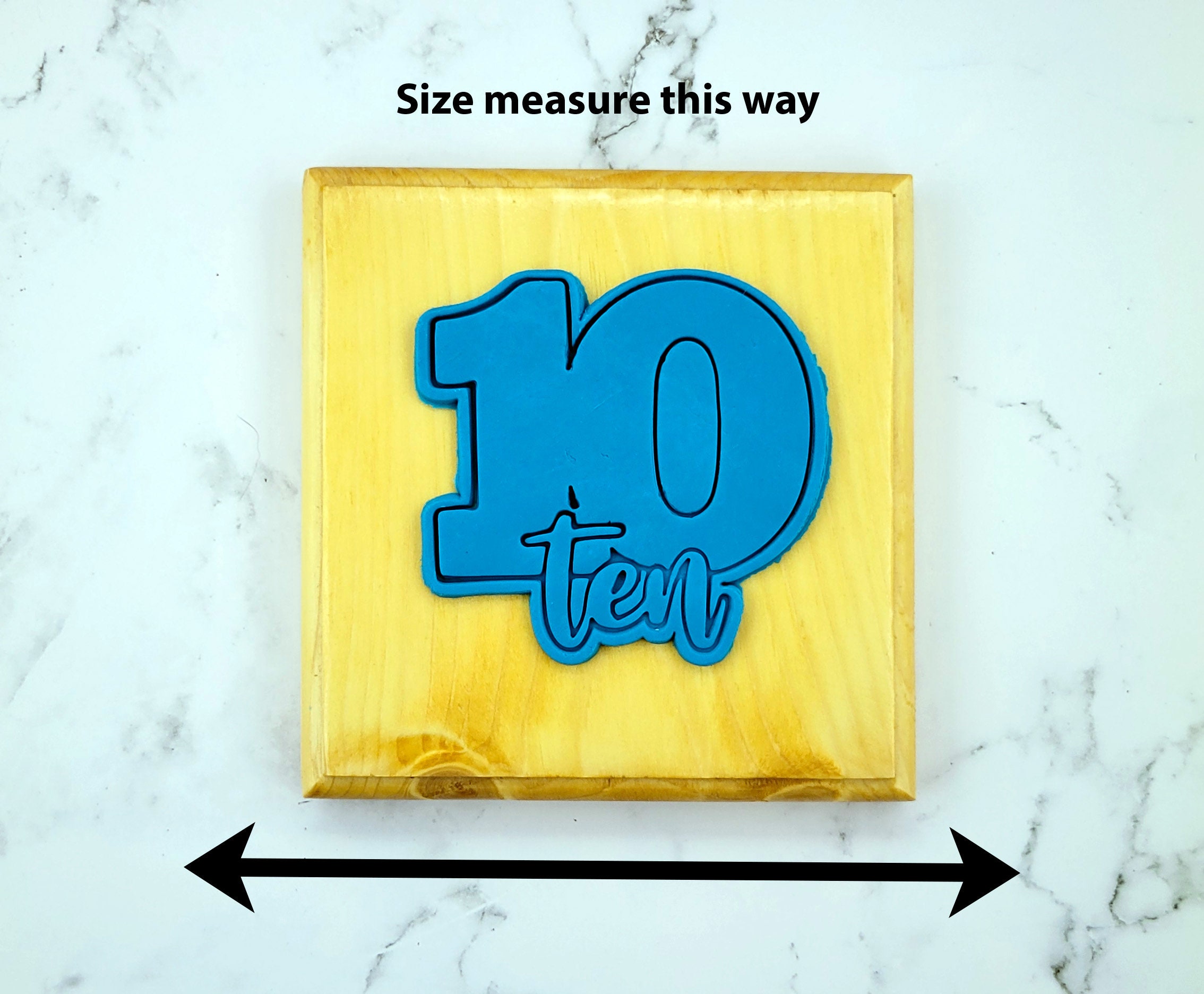 Number Ten Cookie Cutter 2-piece - Etsy