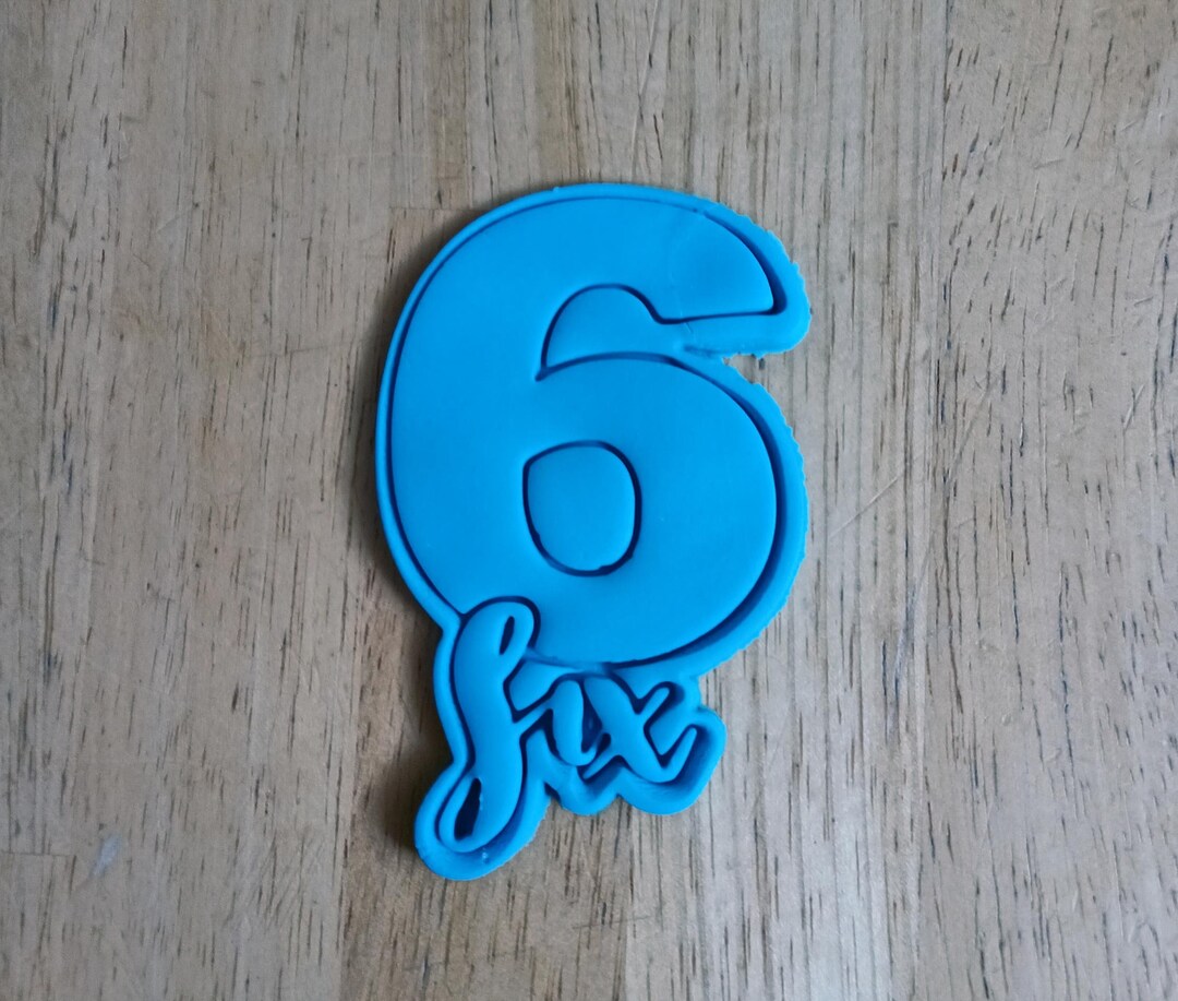Number Six Cookie Cutter (2-piece) - Etsy