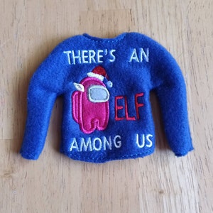 Suspicious Crewmate Astronaut Embroidered Elf Sweaters, Clothes - Etsy