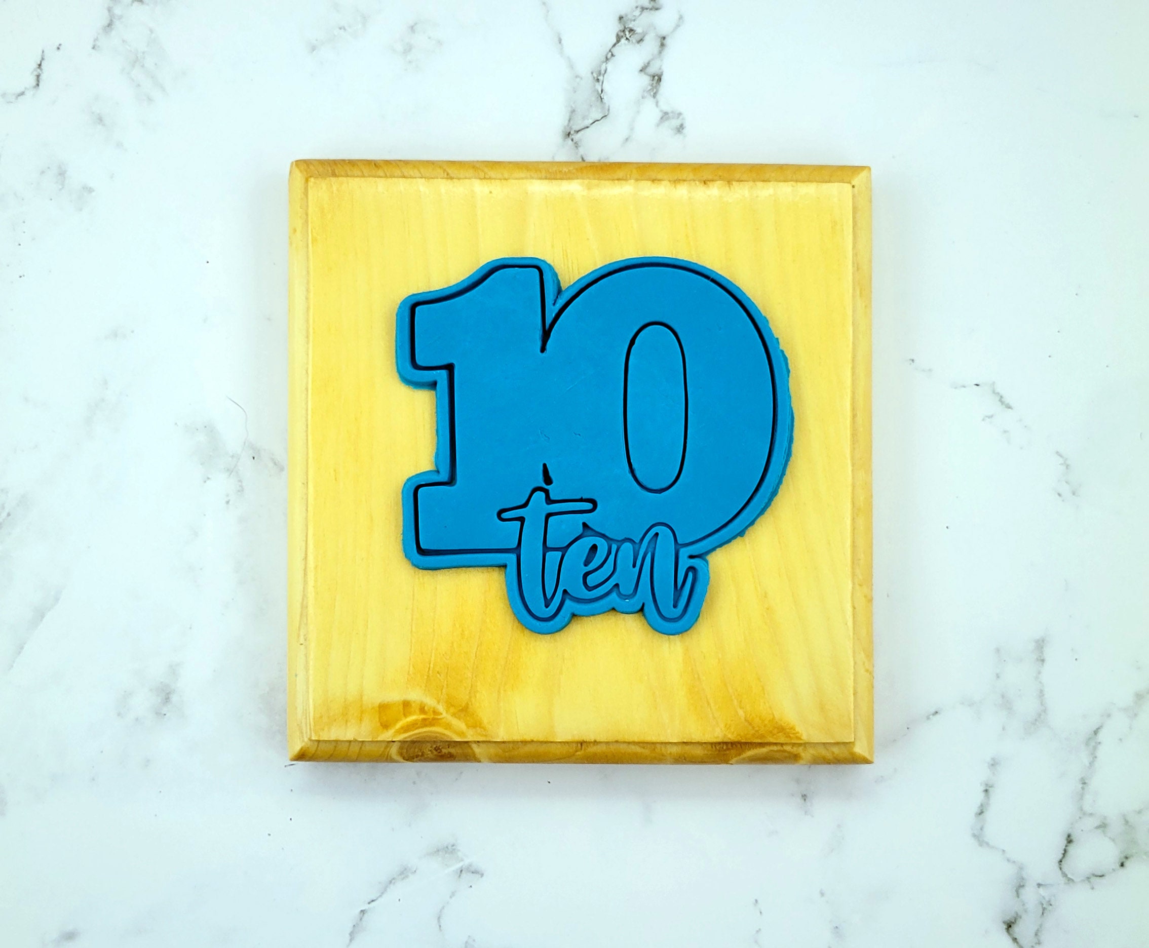Number Ten Cookie Cutter 2-piece - Etsy