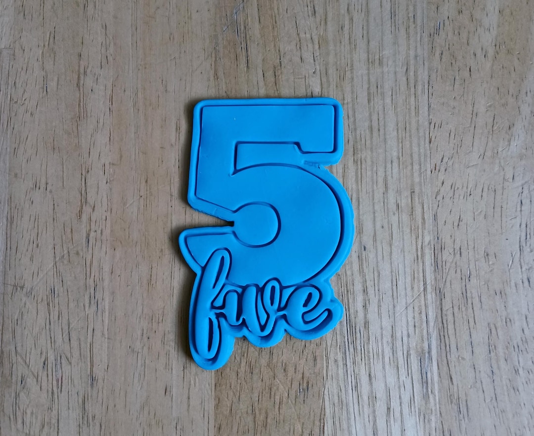 Number Five Cookie Cutter (2-piece) - Etsy