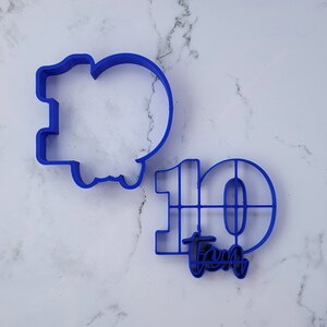 Number Ten Cookie Cutter (2-piece) - Etsy