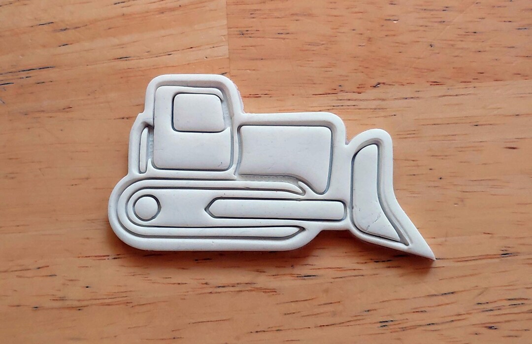 Bulldozer Cookie Cutter (2-piece) - Etsy