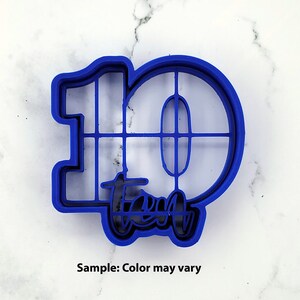 Number Ten Cookie Cutter (2-piece) - Etsy