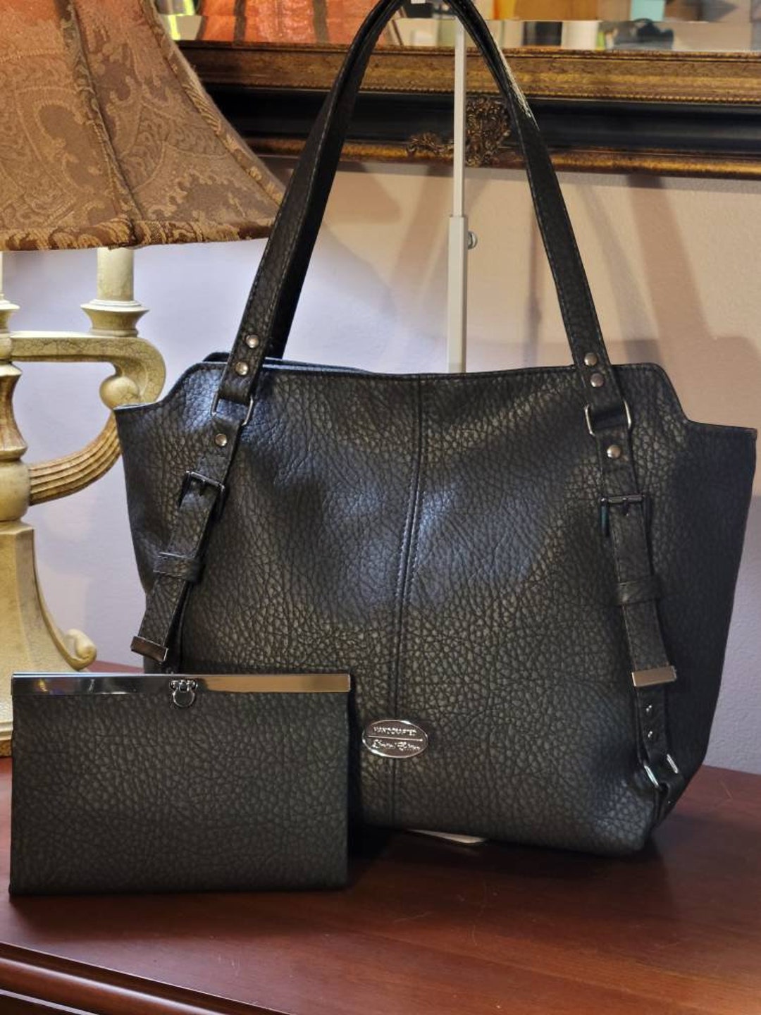 Handcrafted Textured (medium-grain) Vegan Leather Shoulder Bag. Pattern ...