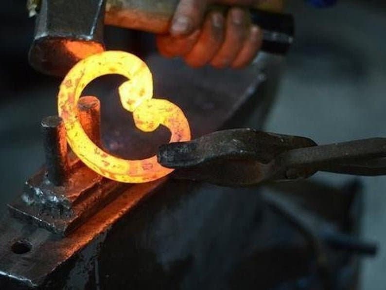 11th Wedding Anniversary Steel Gift Pair of Interlinked - Etsy