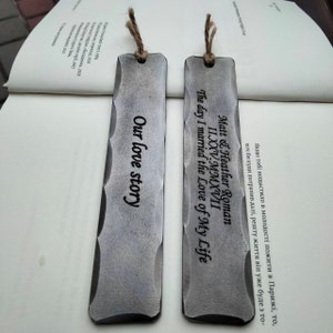 Bookmark - 11th Wedding Anniversary - Steel Gift - Hand Forged Bookmark ...