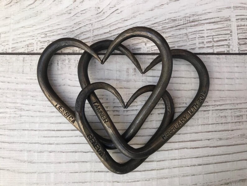 3x Family of Hearts 11th Anniversary Wedding Personalized - Etsy