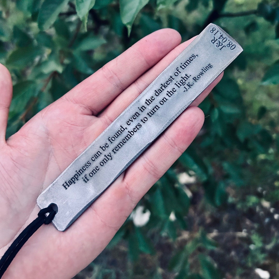 Blacksmith Made Bookmark - Personalized Tin Bookmark - 10th Anniversary ...