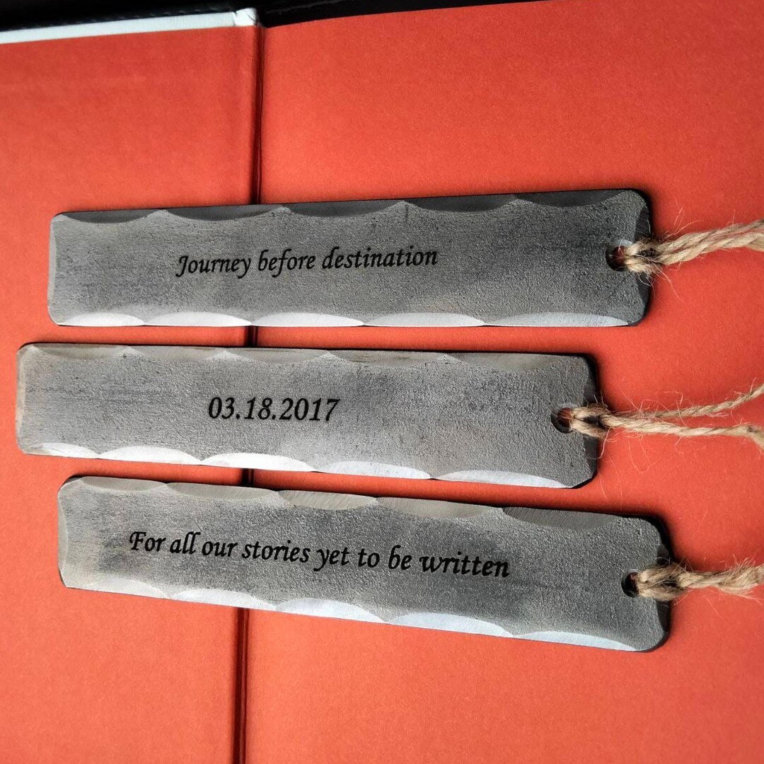Personalized Bookmark 11th Anniversary Gift Steel Wedding Hand Forged ...