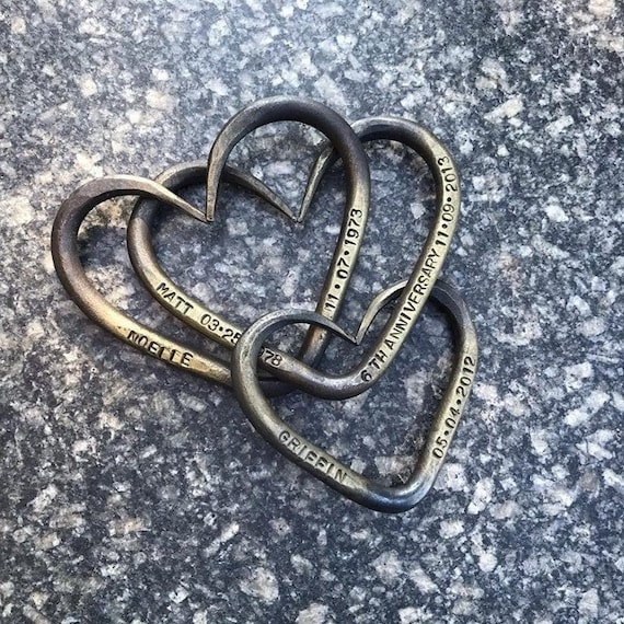 3x Family of Hearts 11th Anniversary Wedding Personalized - Etsy