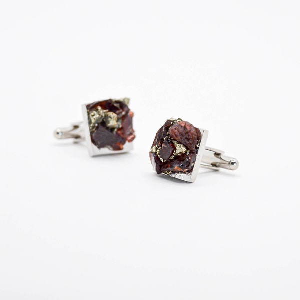 Raw Stone Cufflinks - Etsy