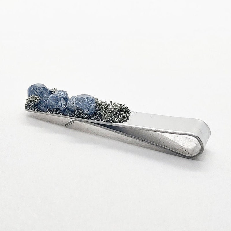 Sapphire and Silver Tie Bar - Etsy