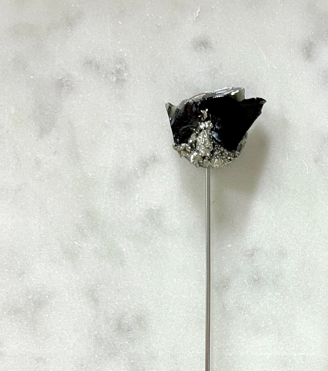Raw Obsidian Steel Lapel Pin | Groom Suit | Junior Groomsman | Teacher Gift | Officiant Gift ...