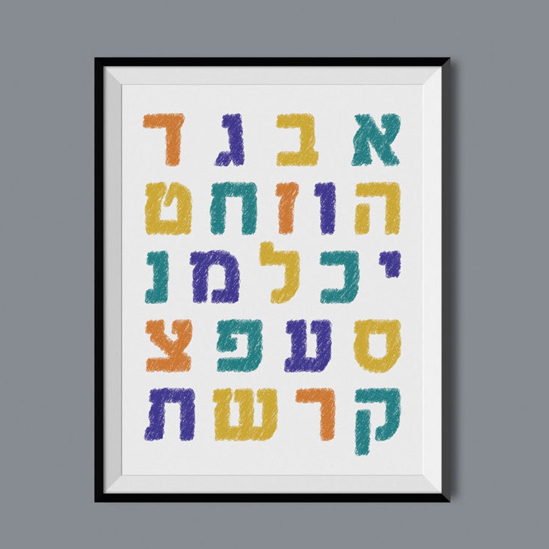 Hebrew Letter Poster / אלף בית / Alef Bet Poster / Aleph Bet Poster ...