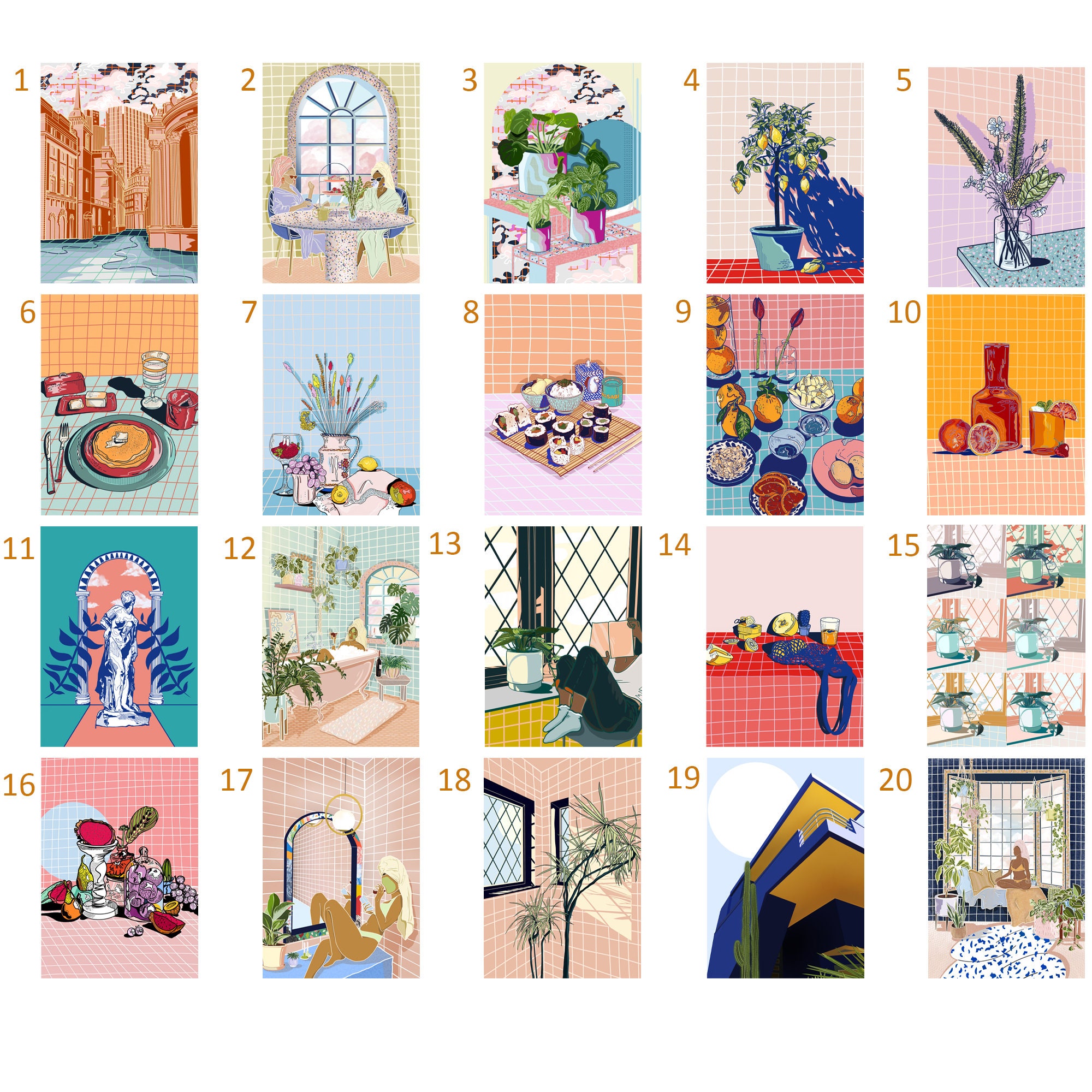 Digital Prints Any 3 A5 prints set Mix n Match Still life ...