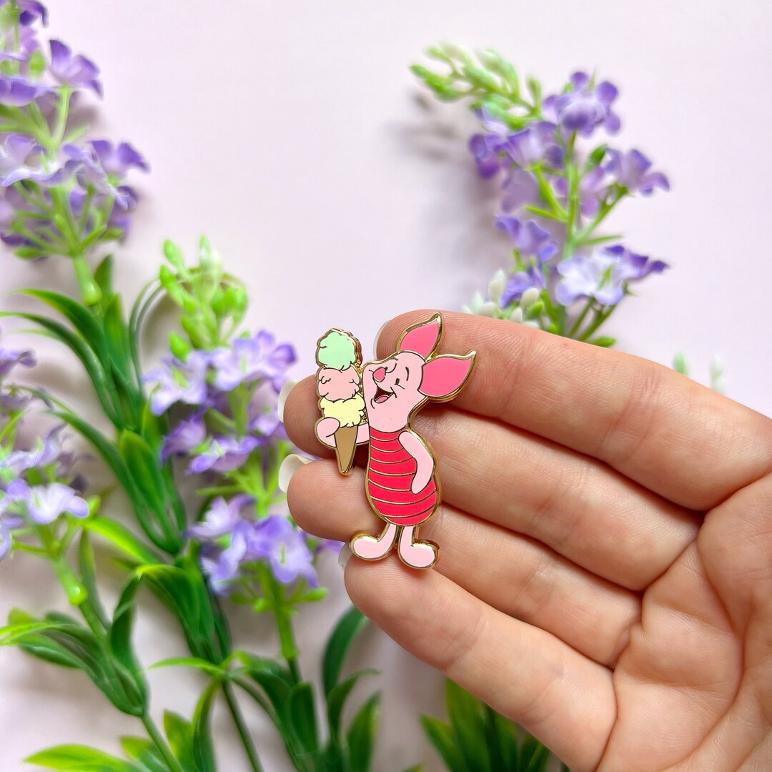PIGLET PIN / Ice Cream Summer Disney Inspired Enamel Pin Winnie the ...