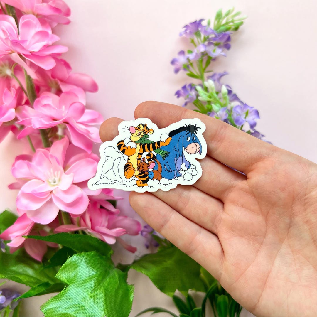 VINYL STICKER / Eeyore Tigger Roo Winter Snow Disney Vinyl Sticker ...