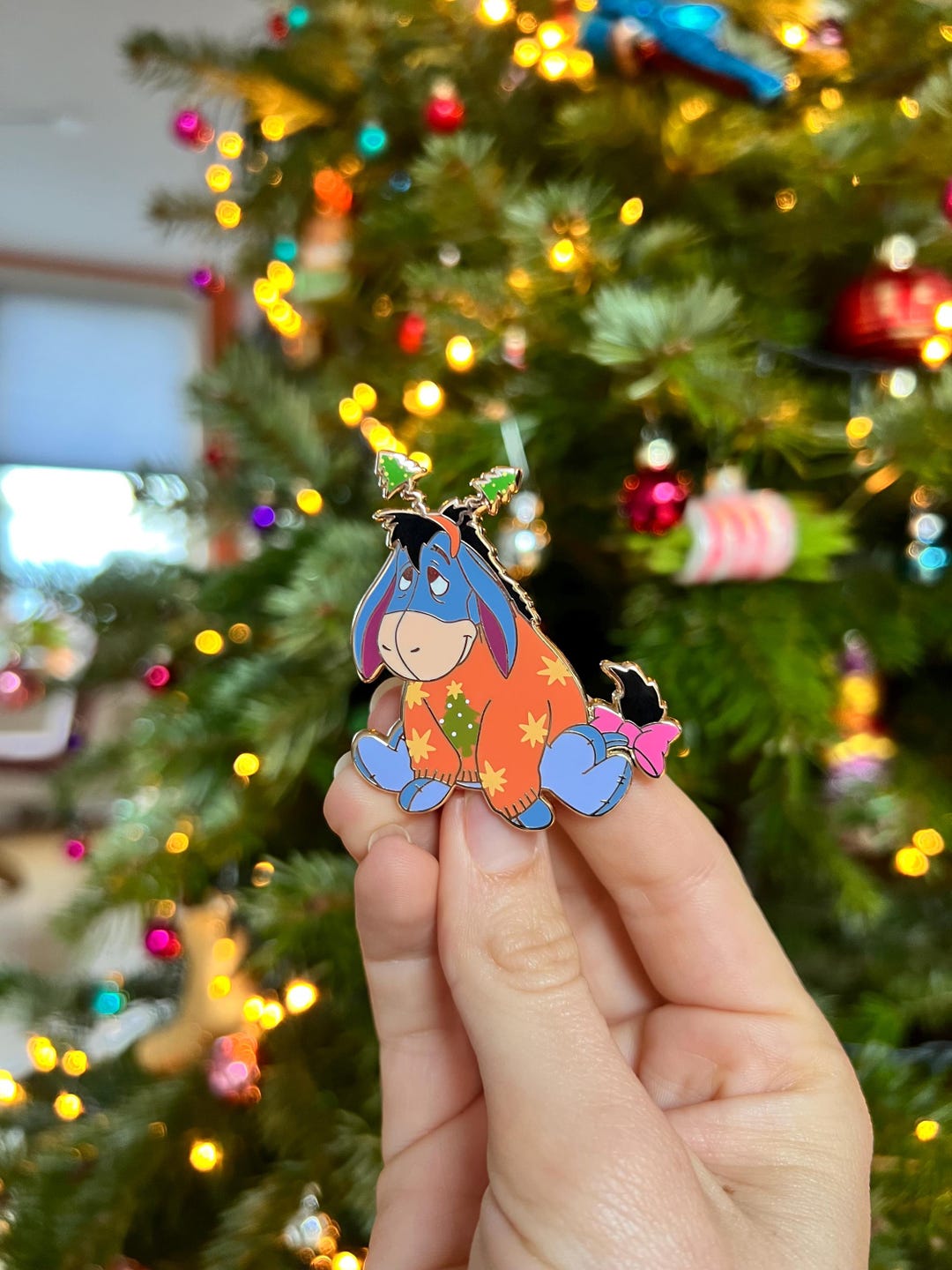 EEYORE INSPIRED PIN / Enamel Disney Inspired Winnie the Pooh Pin Santa ...