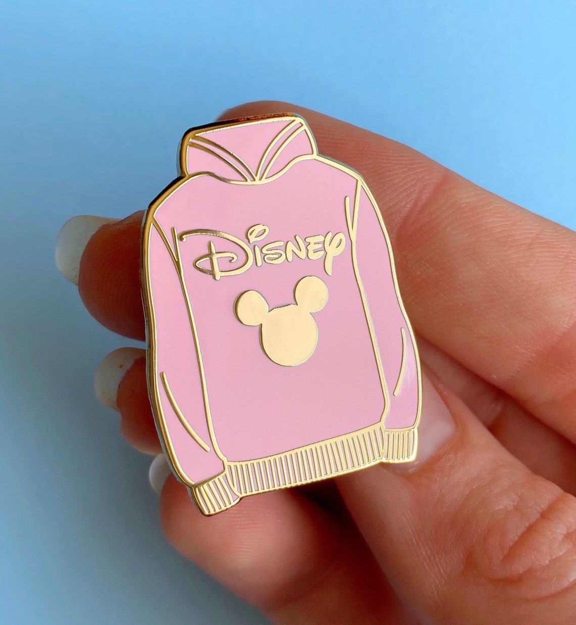 DISNEY INSPIRED PIN / mickey mouse head sweater castle pink | Etsy