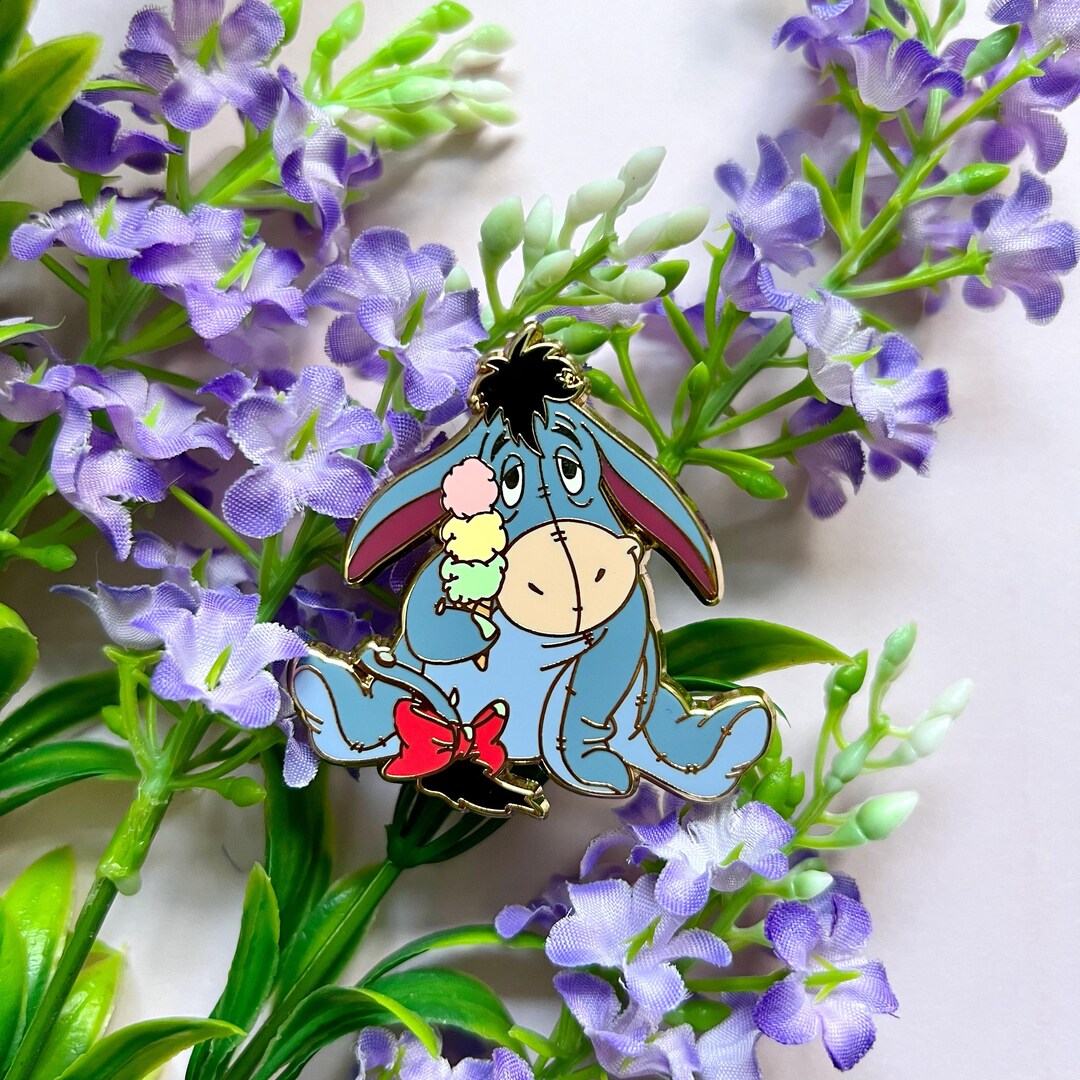 ENAMEL PIN EEYORE // Ice Cream Summer Disney Inspired Winnie the Pooh ...
