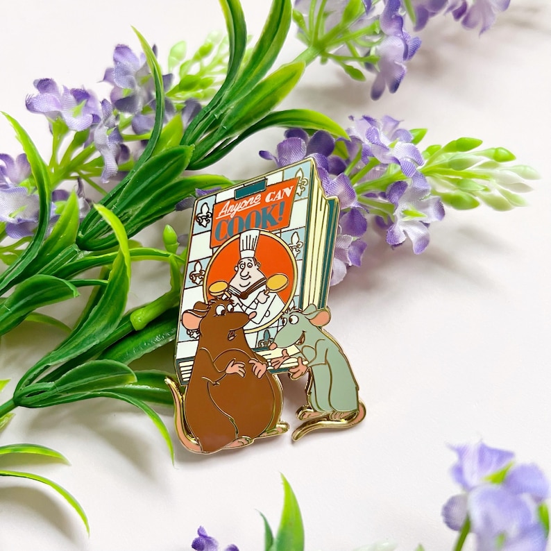 RATATOUILLE PIN / Remy Disney Inspired Anyone Can Cook Hard Enamel ...