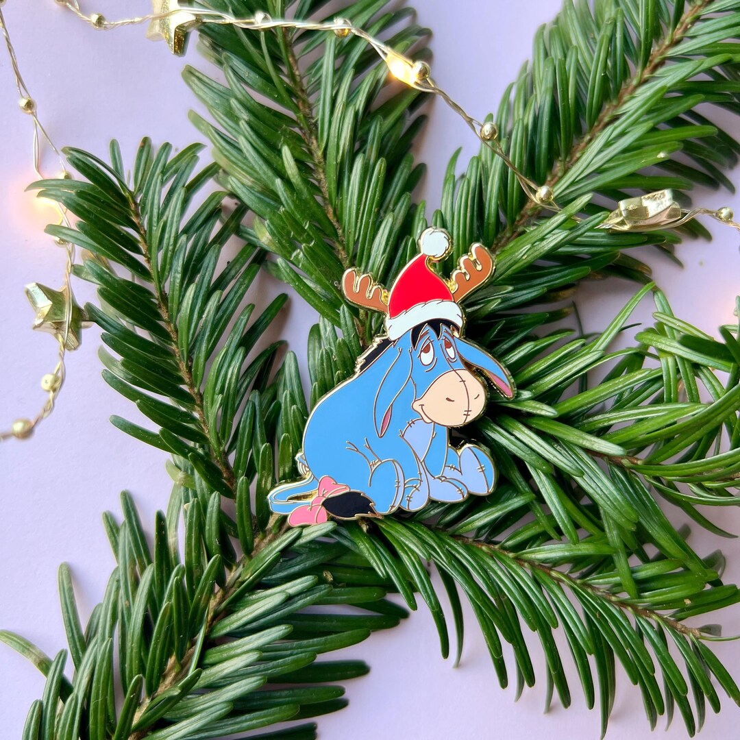 EEYORE INSPIRED PIN / Enamel Disney Inspired Winnie the Pooh Pin Santa ...