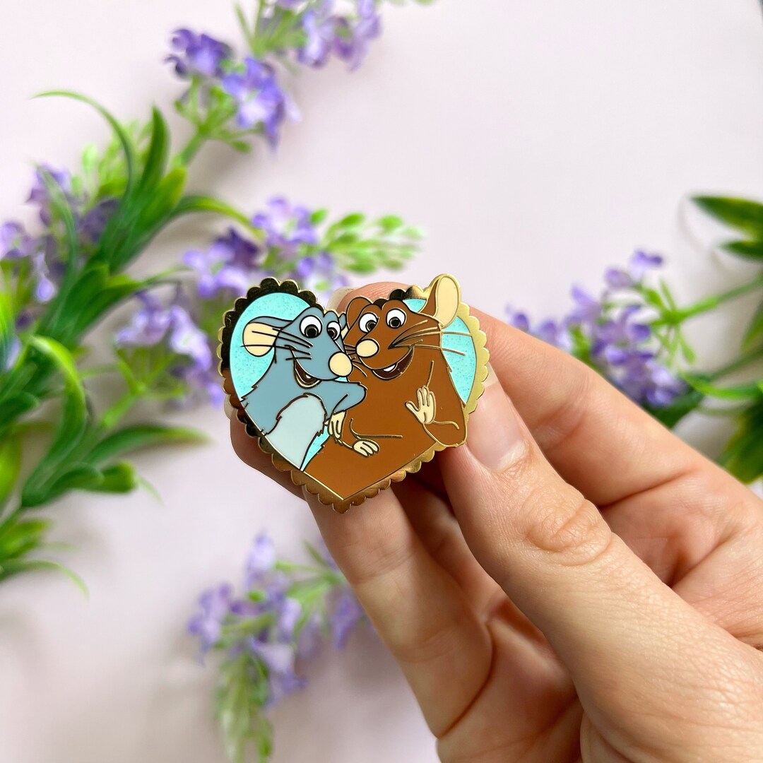 RATATOUILLE PIN / Remy Emile Hugging Friends Disney Inspired Anyone Can ...