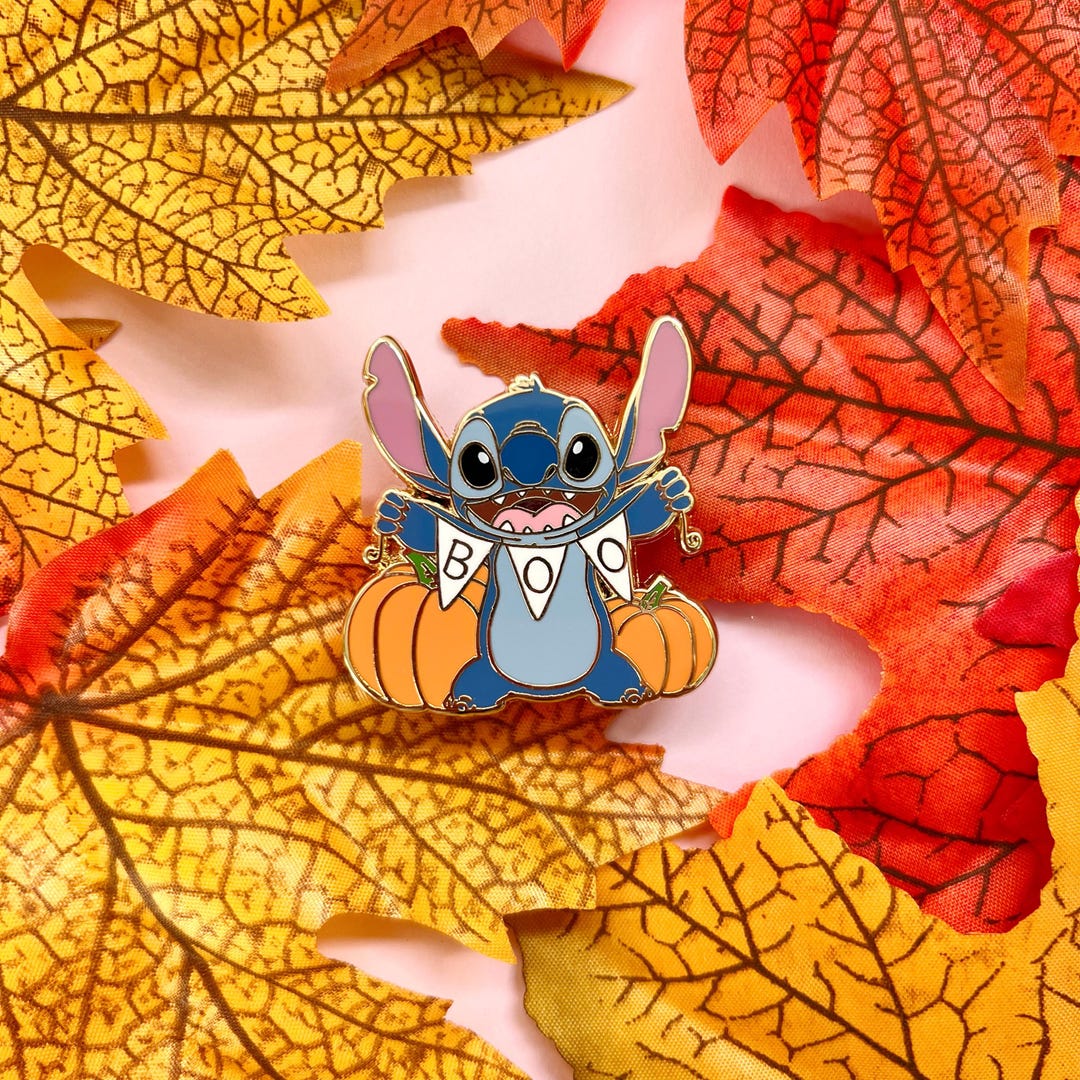 HALLOWEEN PIN / Lilo Stitch Pumpkins Boo Fall Disneyland Disneyworld ...