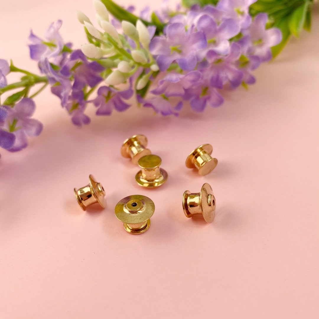 PIN LOCKING BACKS / Extra Safe Enamel Enamel Pin Gold / Onlyhappythings ...