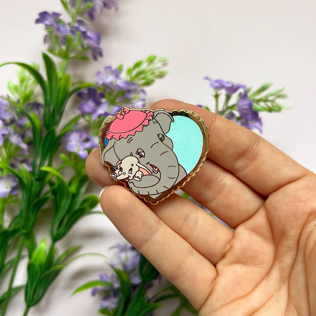 DUMBO ENAMEL PIN / Disney Inspired Dumbo Flying Elephant Hugging Pin ...