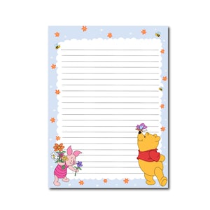 NOTEPAD POOH / Winnie the Pooh Piglet Spring Disney Inspired ...