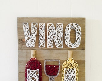 Wine String Art Decor - Etsy