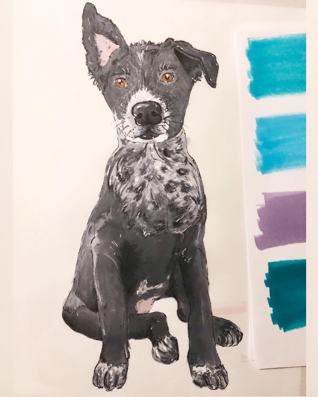 Custom Animal Portrait | Animal Drawing | Wildlife Art | Pet Portrait ...