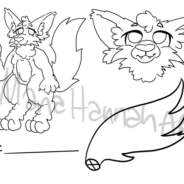 Fox Ref Sheet - Etsy