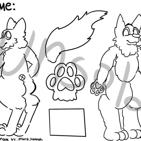 Wolf Furry Ref Sheet - Etsy