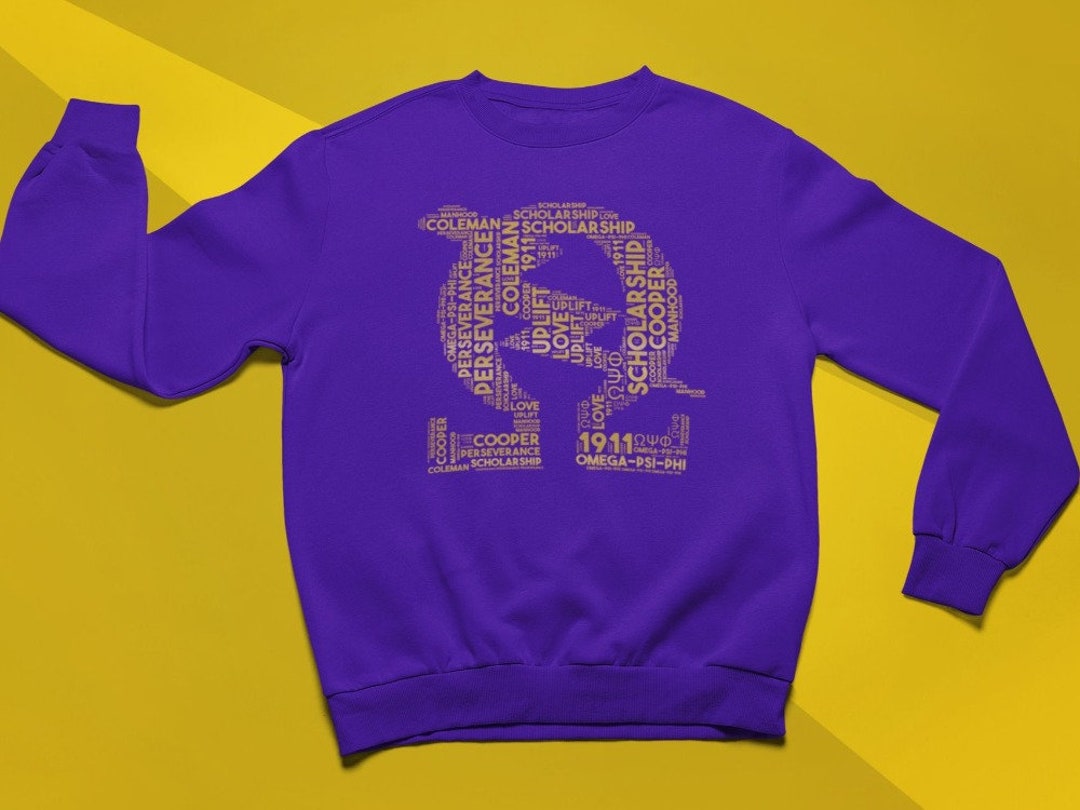 Omega Psi Phi Word Collage Omega Bolt Screen Printed Shirt - Etsy