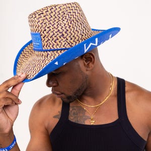 Phi Beta Sigma Straw Cowboy Hat With Strap - Etsy