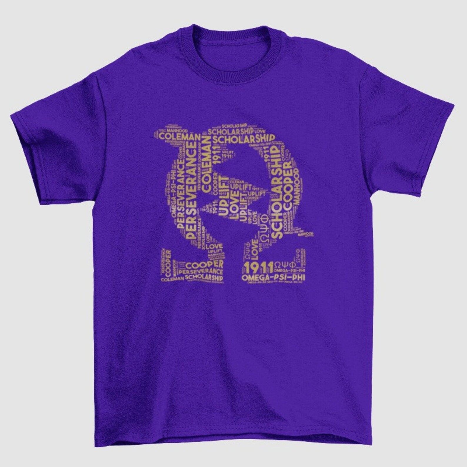 Omega Psi Phi Word Collage Omega Bolt Screen Printed Shirt - Etsy