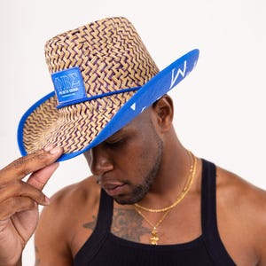 Phi Beta Sigma Straw Cowboy Hat With Strap - Etsy