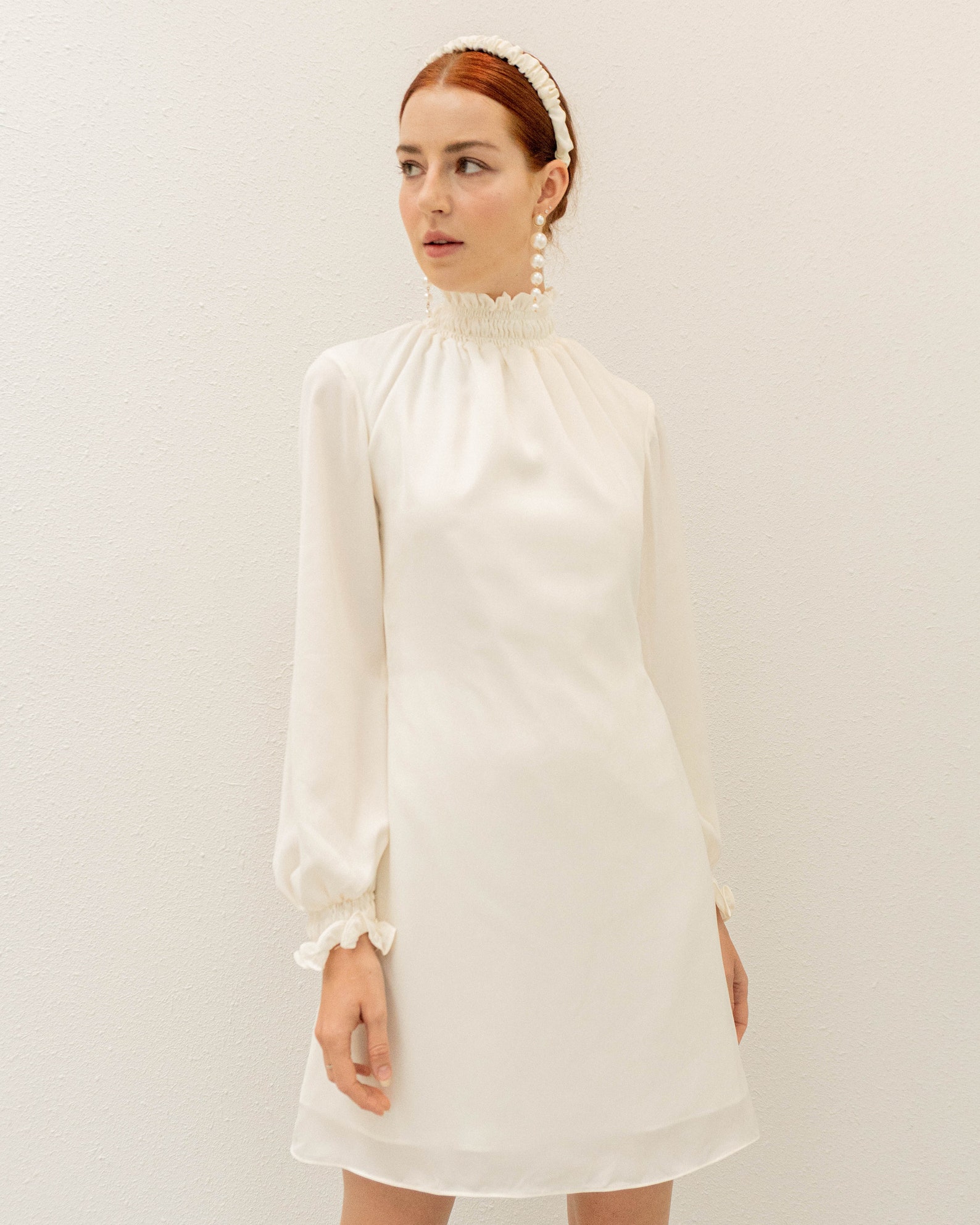 Trixibelle Ivory Mini Dress Short Wedding Dress With Long - Etsy