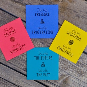 Inhale Exhale Mindfulness Cards - Inspirational Cards for Setting Good ...