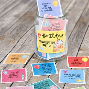 Birthday Conversation Starter Cards: Family Party Game (digital ...