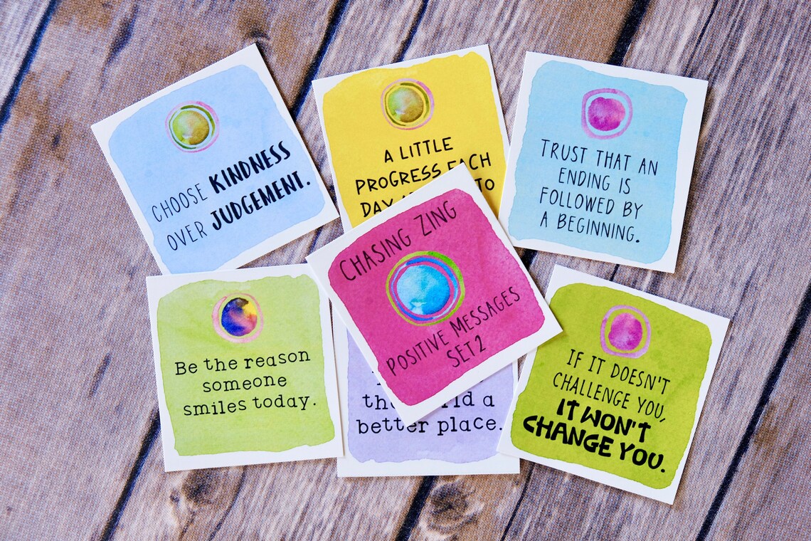 Positive Affirmation Motivational Cards Set 2 - Etsy