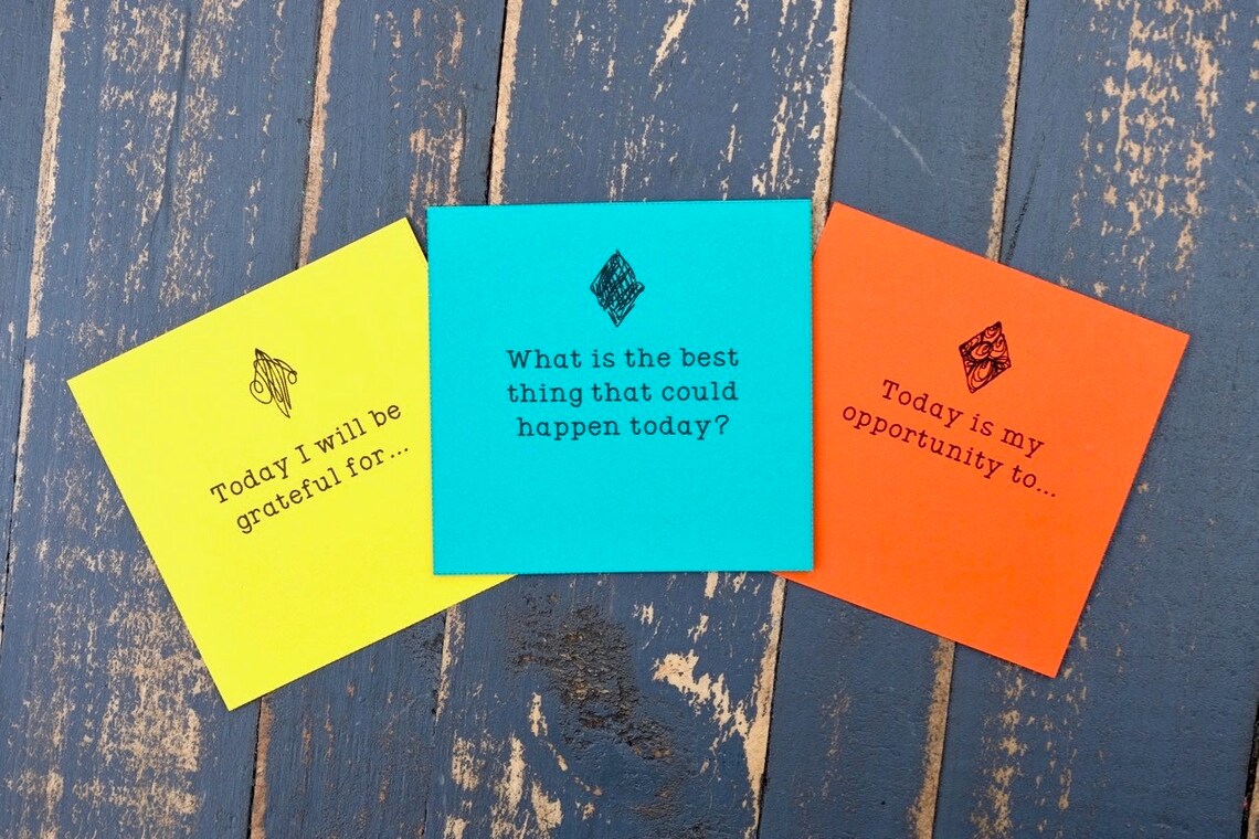 Setting Intentions Motivational Reflection Cards Conversation | Etsy