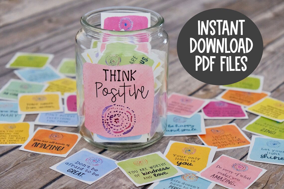 Printable Positive Message Motivational Cards Set 1 - Etsy Canada