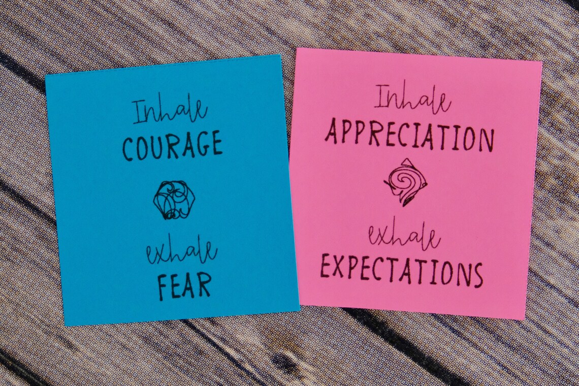 Inhale Exhale Mindfulness Cards - Inspirational Cards for Setting Good ...