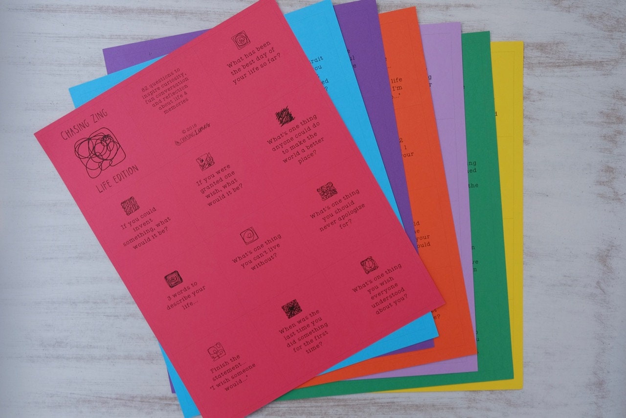 Conversation Starters All About Life Reflection Cards - Etsy